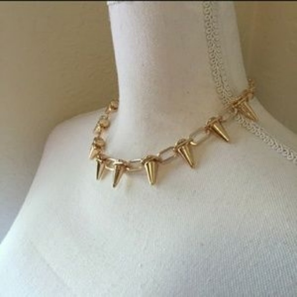 Jewelry | Gold Choker Spike Necklace | Poshmark